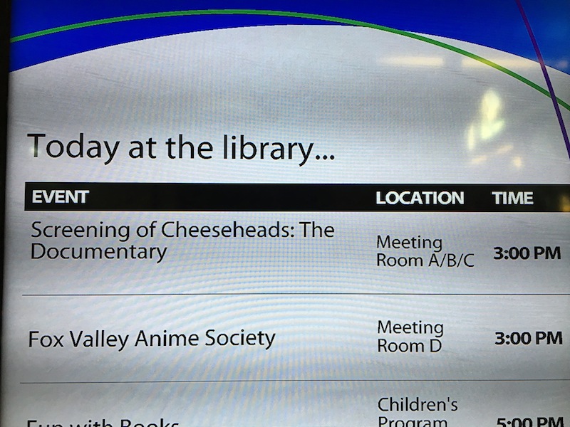 Appleton Public Library Matinee Time | Cheeseheads: The Documentary