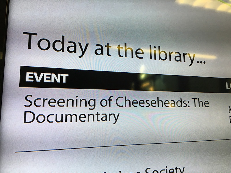Appleton Public Library Matinee Time | Cheeseheads: The Documentary
